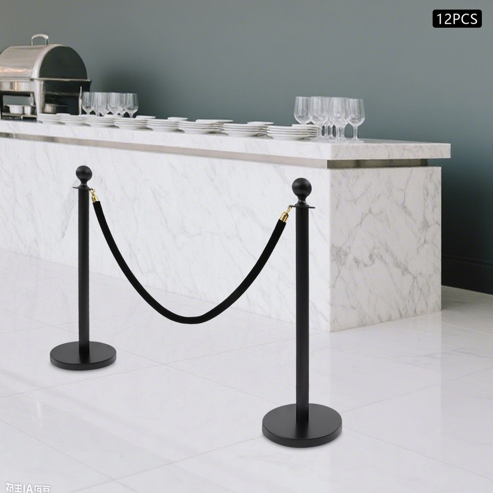 12Pcs Stanchion Posts, Crowd Control Barriers, Stanchion Post with Ball ...