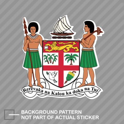 Fijian Coat of Arms Sticker Decal Vinyl Fiji flag FJI FJ | eBay