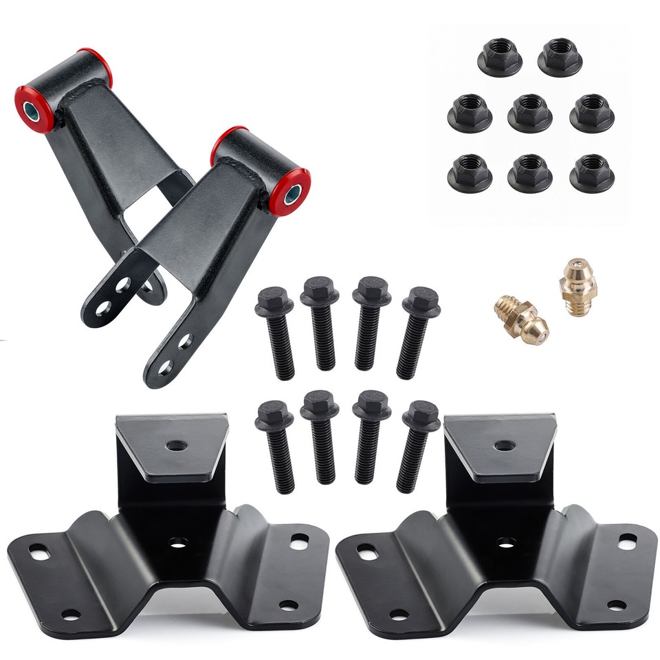 For 80-96 Ford F150 F100 3"F 4"R Lowering Coil Springs Shackles Hangers ...
