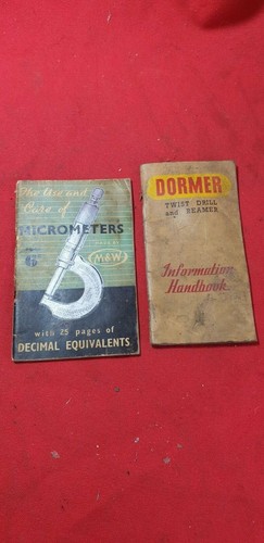 VINTAGE DORMER TWIST DRILL INFORMATION HANDBOOK + MICROMETERS WORKSHOP ...