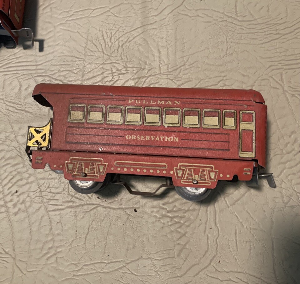 Vintage Marx Tin Train Engines, Pullman Bogota Cars Lot W/Tracks ...