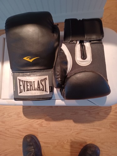everlast 12oz black boxing gloves synthetic leather SLIGHTLY USED | eBay