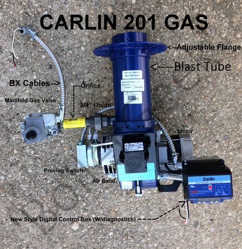 Carlin 201 GAS CONVERSION BURNER (OIL to GAS conversion/replacement ...