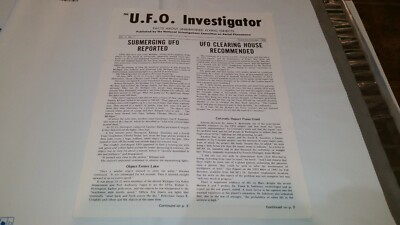 UFO INVESTIGATOR FACTS ABOUT UNIDENTIFIED FLYING OBJECTS SEPT-OCT 1969 ...