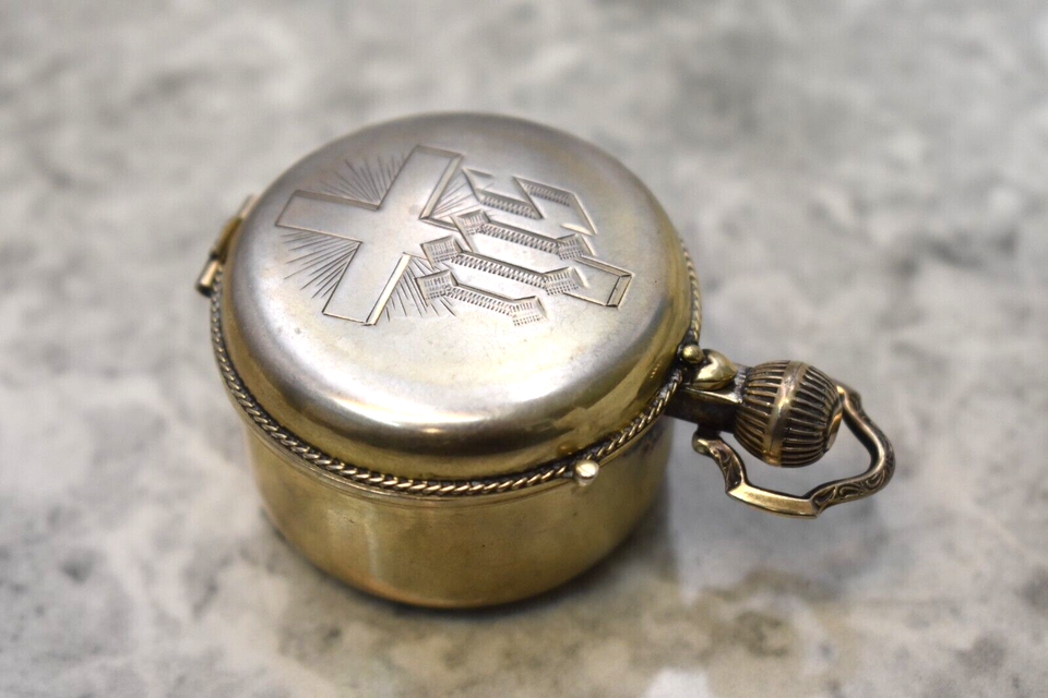Antique Sterling Silver Pyx, Host Box, All Sterling Silver (CU922 ...