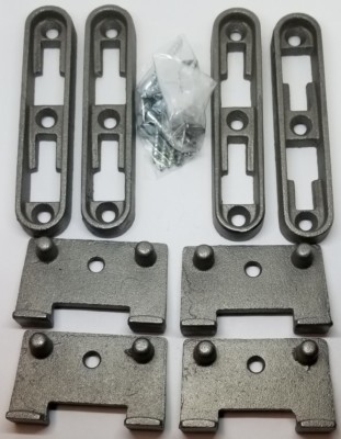 LARGE SQUARE Cast Iron Bed rail Fasteners frame antique vintage repair ...