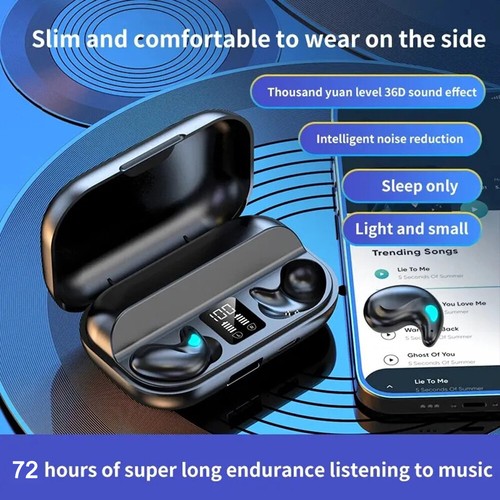 TWS Wireless Earbuds Bluetooth 5.3 in Ear Earphones Invisible Sleep ...