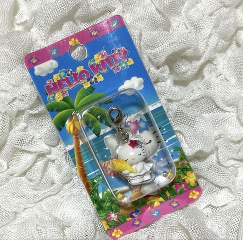 Hello Kitty Shell Zipper Mascot 2005 Retro White Dress Collection Rare ...