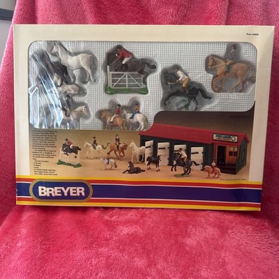Vintage Breyer Horse Stable Pine Lodge Riding School #9900 1986 NEW IN ...