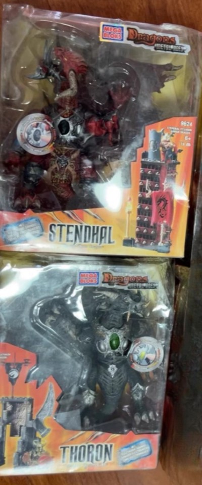 Mega Bloks Dragons Metrl Rges 9624 Stendhal 9625 Thoron Collectible ...