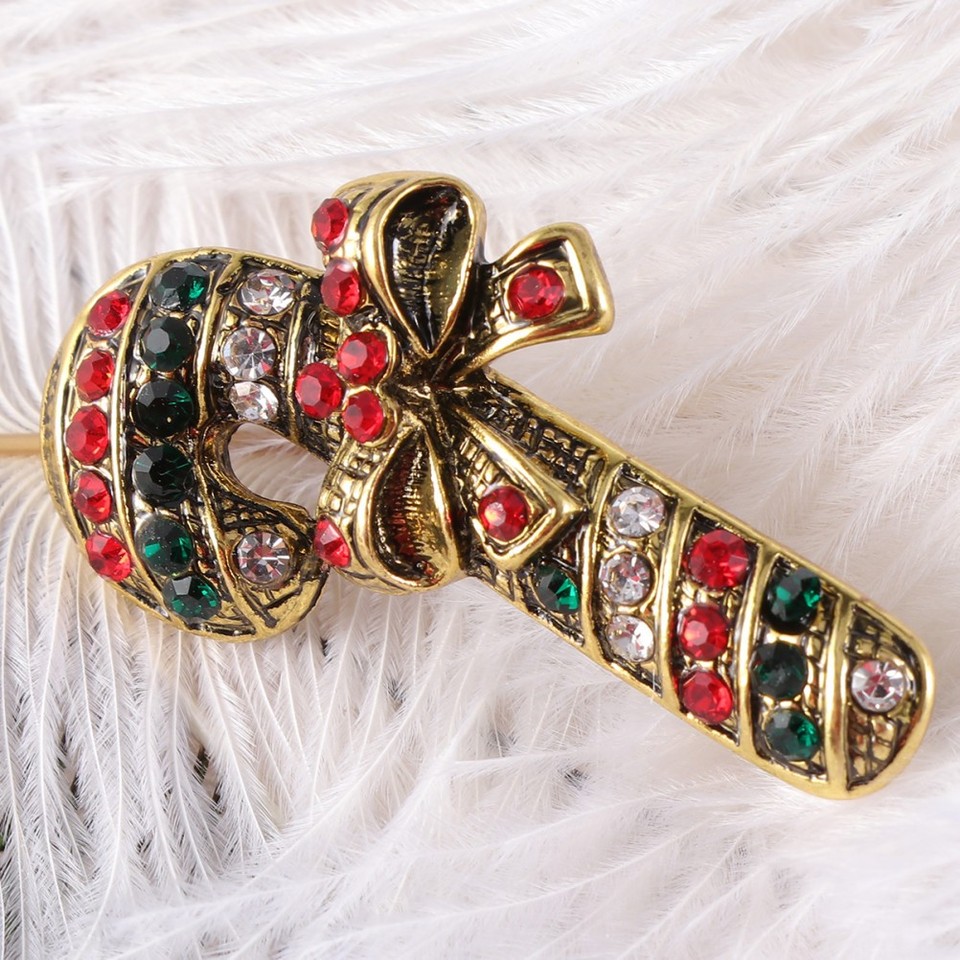 Christmas Brooch Xmas Crystal Rhinestone Brooch Pin Breastpin Party ...
