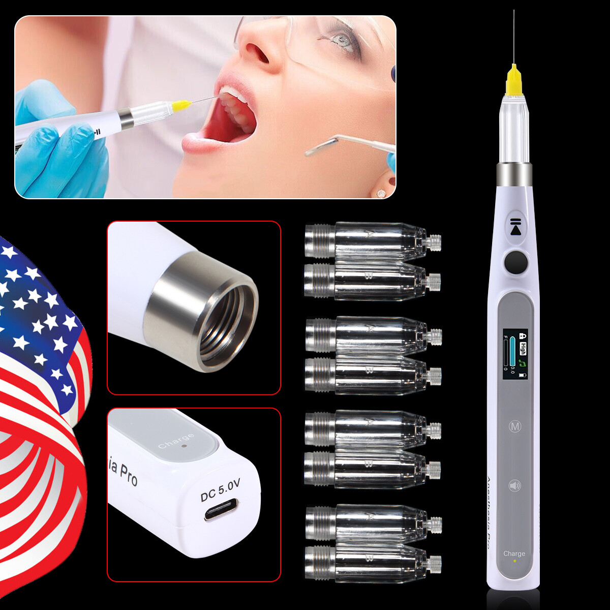Woodpecker Style Dental Painless Oral Local Anesthesia Device anestesia ...