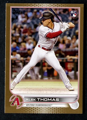 2022 Topps Update ALEK THOMAS RC Gold Parallel #/2022 -ARIZONA D'BACKS ...