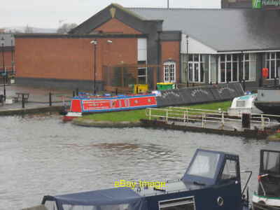 Photo 12x8 Working Narrow Boat Hadar moored in lower basin, Ellesmere ...