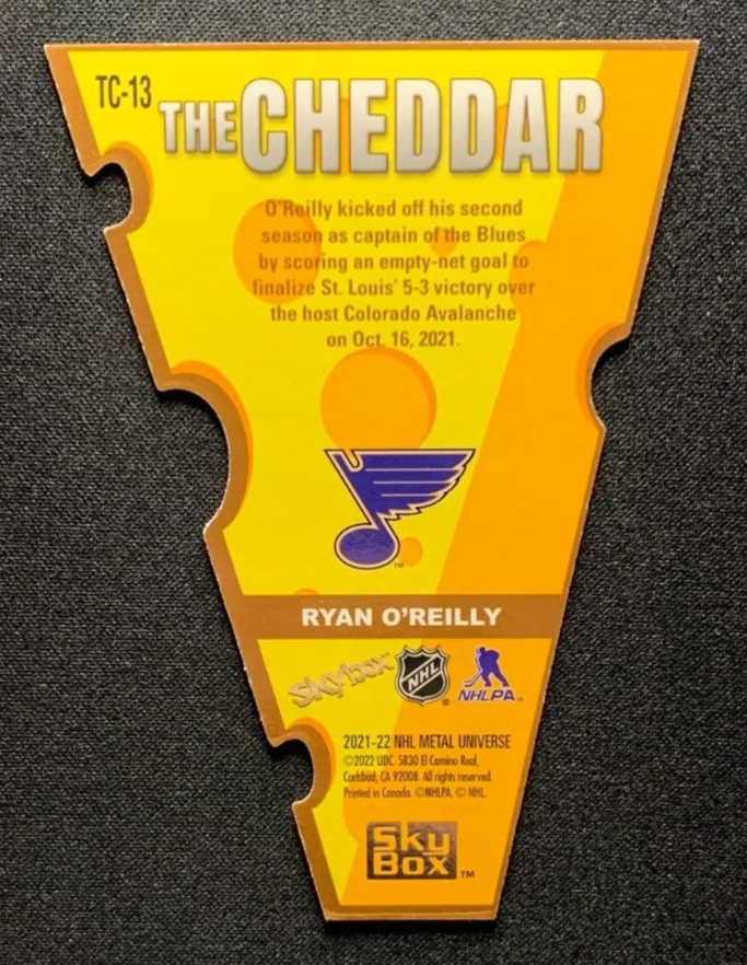 2021-22 Skybox Metal Universe The Cheddar #TC-13 Ryan O'Reilly Blues | eBay