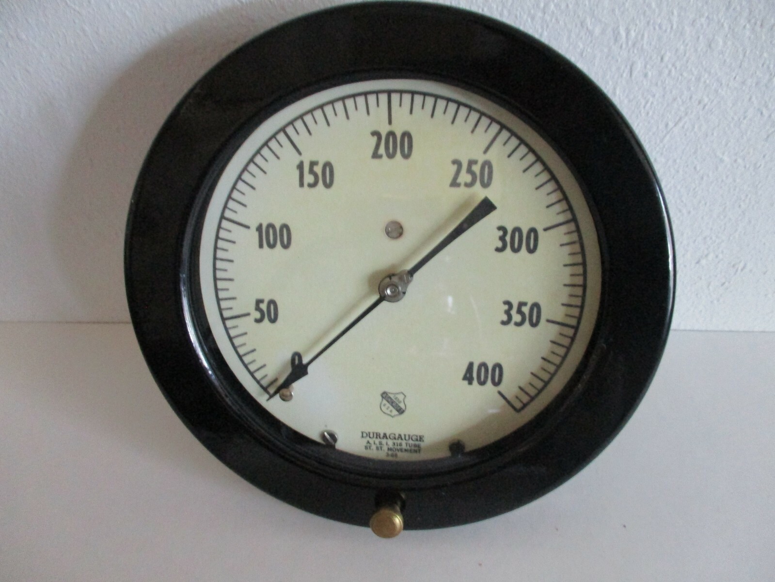 Ashcroft Duragauge 0-400 PSI 6 1/4" Panel Mount Gauge 316 Tube - NOS | eBay