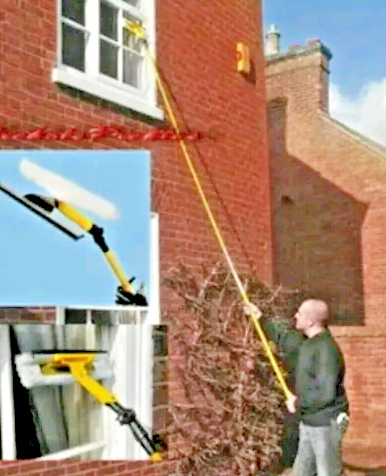 Extra Long Window Glass Cleaner Telescopic Handheld Industrial Folding ...
