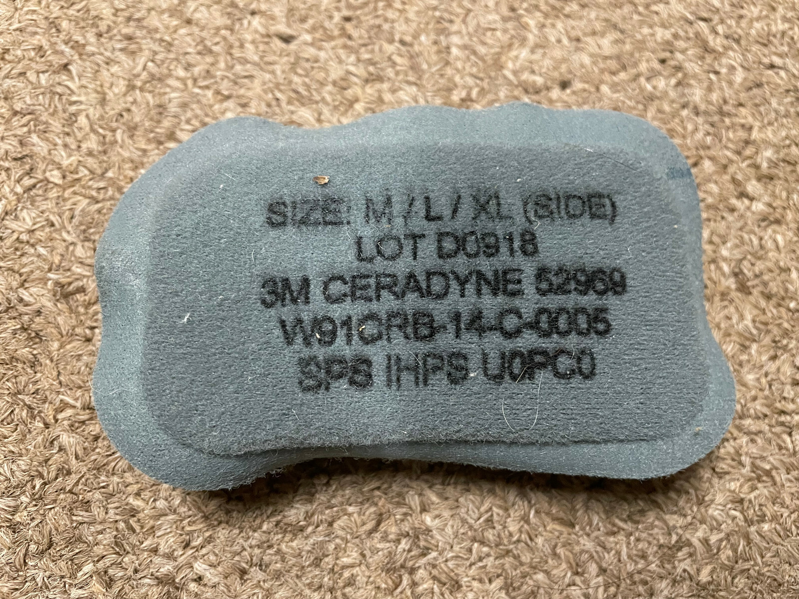 3M Ceradyne IHPS Integrated Head Protection System Helmet 1 Side Pad M ...