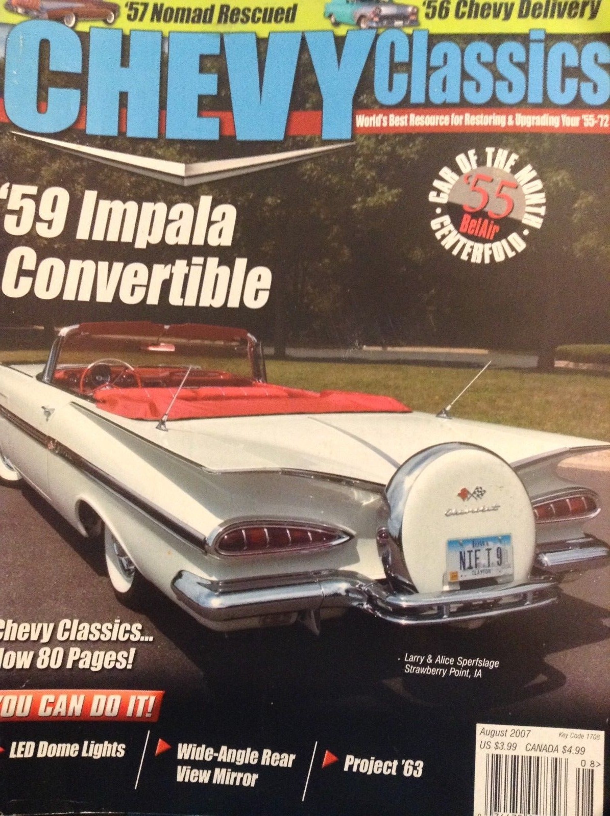 Chevy Classics Magazine '59 Impala Convertible August 2007 013118nonrh ...