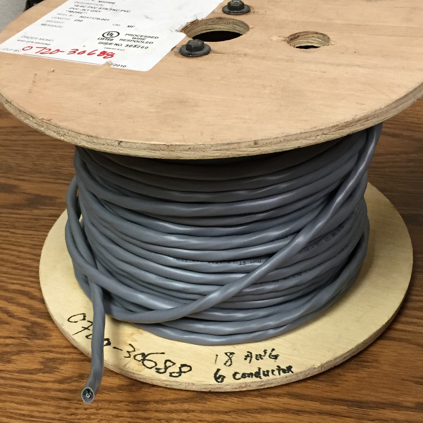 Alpha Wire M33506, 18-6C PVC STR TNC PVC, Grey Cable, Priced by Foot | eBay