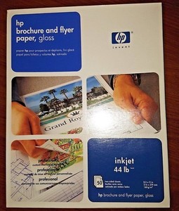 HP Brochure/Flyer Paper 8.5 X 11" 44lb Glossy Inkjet, 500 double-side ...