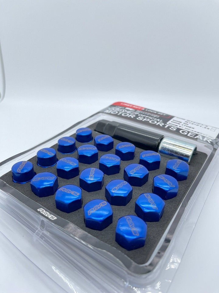 17 HEX RAVS Racing Blue 32mm Steel Wheel Lug Nuts M12x1.5 20pcs /set | eBay