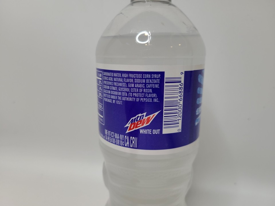 Mountain Dew White Out 20oz Bottle Discontinued Mtn Dew Rare Whiteout 1 ...
