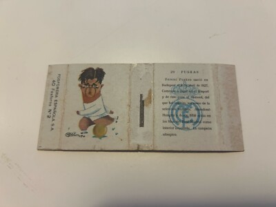 Puskas 50s Real Madrid Spanish Cartoons football matchbook card very ...