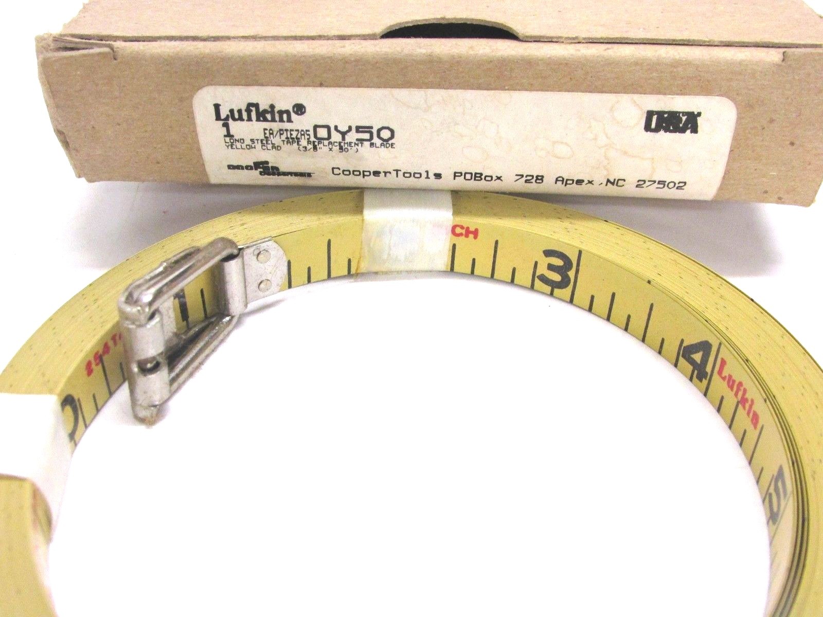NOS! LUFKIN 50' TAPE MEASURE REPLACEMENT RULE BLADE REFILL, YELLOW CLAD ...
