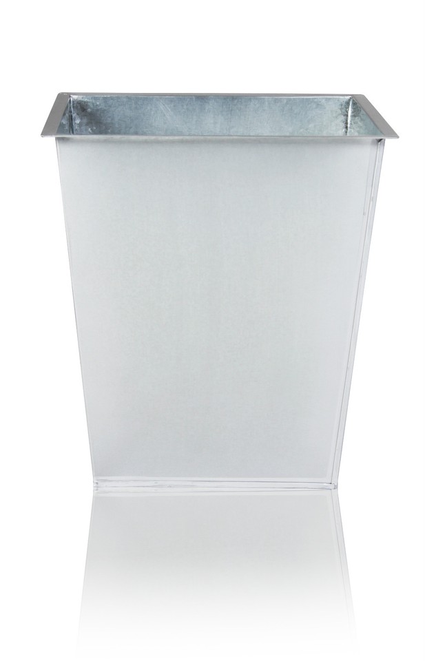 Zinc Silver Outdoor Planter Plant Pot Steel Metal Garden Indoor Inserts ...