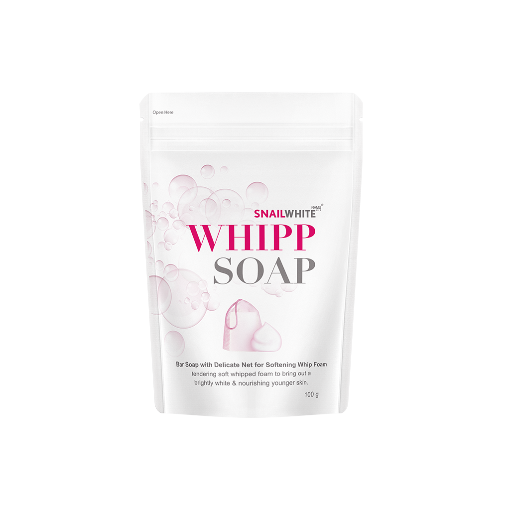 4 x 100g Snail White Whipp Bar Facial Soap with Net For Softening Whip ...