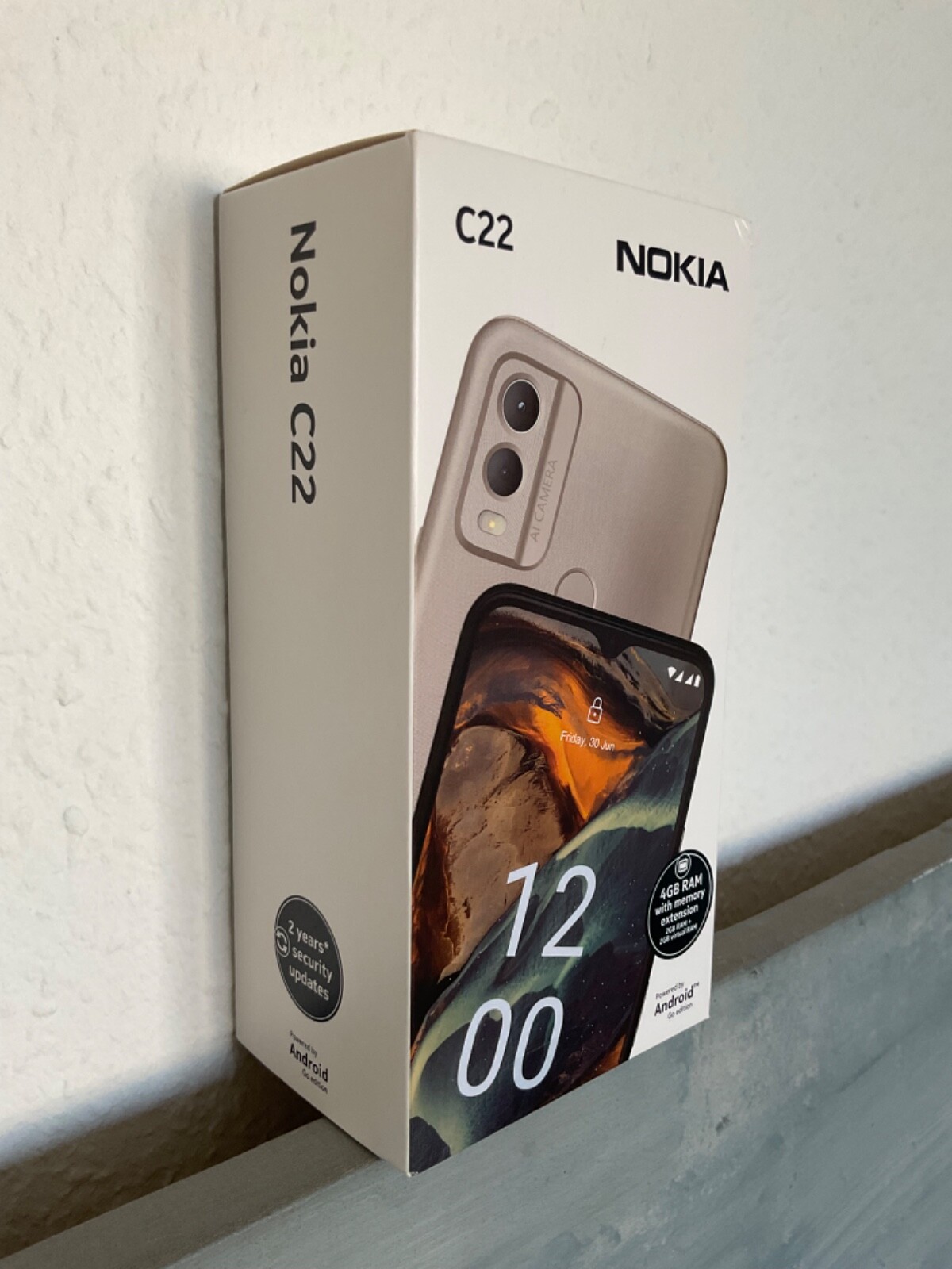 Nokia C22 LTE 64GB Dual-SIM Android Smartphone Sand in OVP mit Garantie ...