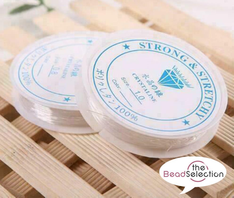 Clear Crystal Elastic Stretchy Beading Thread wire 0.5mm 0.6mm 0.7mm 0 ...