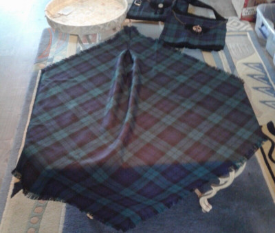 BLACK WATCH tartan 100% Worsted Wool FLY Plaid J.Higgins MSRP $99 | eBay