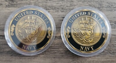 Set Of 2 U.S. Navy Shellback Crossing the Line Challenge Coin | eBay
