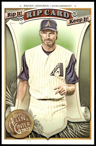 2022 Topps Allen & Ginter Boxloader Rip Cards Randy Johnson 82/88 ...