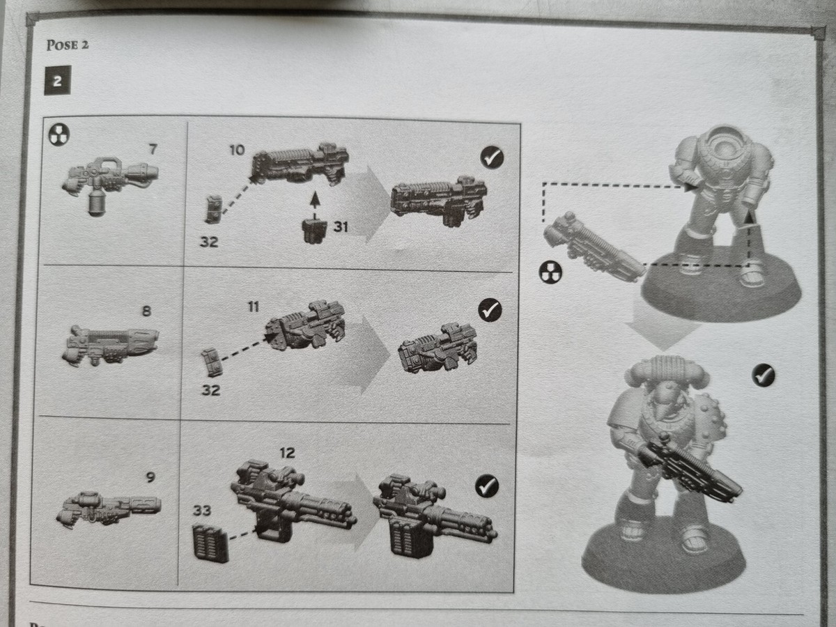 Chaos Legion Kit Parti Horus Per Space Marine: MK6 Volkite Culverin ...