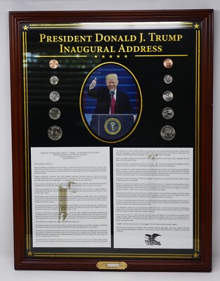Bradford Exchange Inauguration of the 45th President Donald Trump Frame ...
