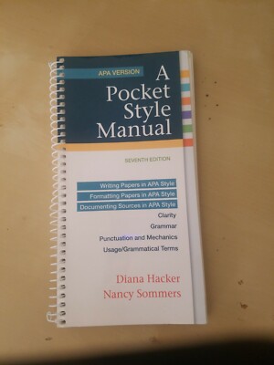 A Pocket Style Manual, APA Version by Diana Hacker and Nancy Sommers ...
