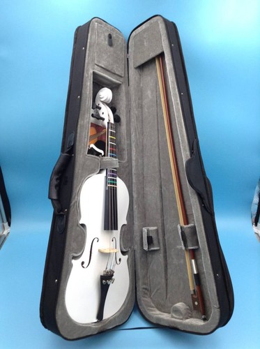 Violin 14" Viola 4/4 Size Don't Fret White Color and Case & Accessories ...