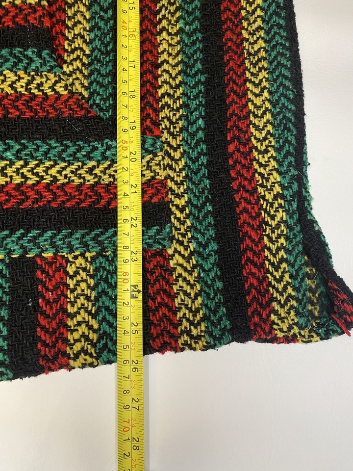 BAJA JOE Rasta Colors Deluxe Hippie Pullover Hoodie Sweater NWOT S ...