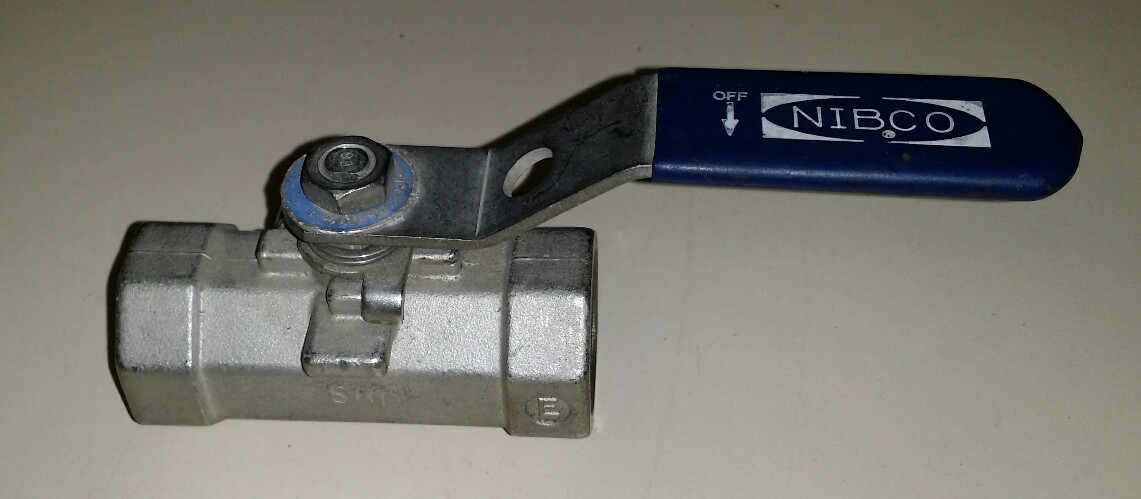 (1) NIBCO T-560-R-66FS 2000 WOG 3/4" Stainless Steel Ball Valve CF8M ...