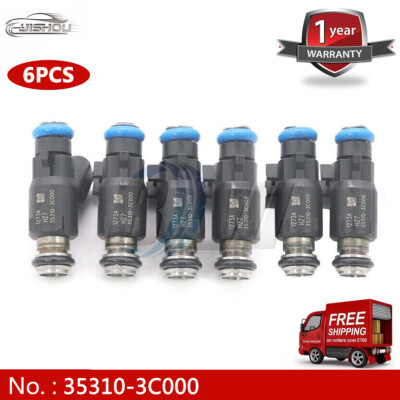 Set 6pcs 35310-3C000 Fuel Injectors Fits For Hyundai Veracruz 3.8L V6 ...