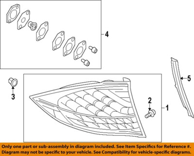 PORSCHE OEM 03-18 Cayenne Rear Lamps Tail Lamps-Tail Lamp Assy Clip ...