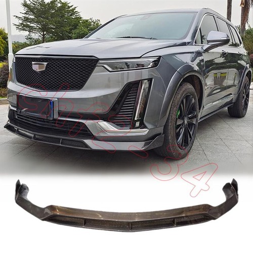 Real Carbon Fiber Front Bumper Lip Spoiler 1PCS Fit For Cadillac XT6 ...