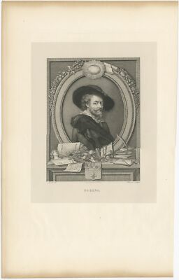 Antique Portrait of Peter Paul Rubens by Benoist (c.1830) | eBay