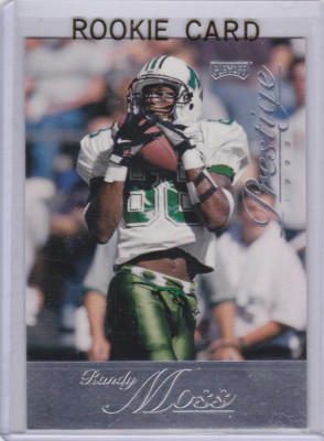 Randy Moss RC 1998 Playoff Prestige ROOKIE CARD Marshall Football ...