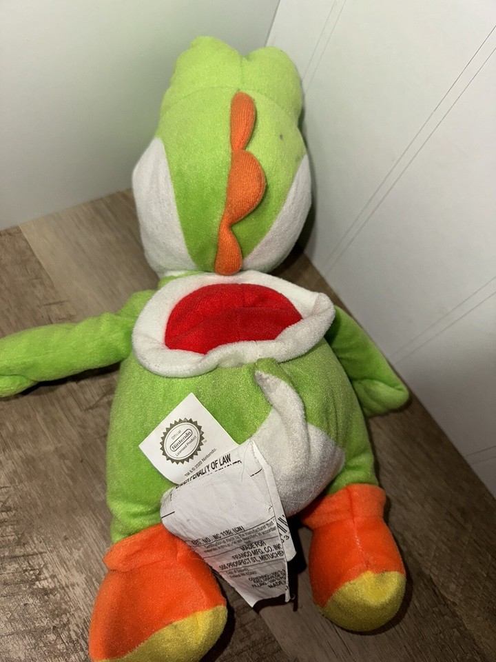 Yoshi Plush Super Mario Party Green Turtle 20” Stuffed Lovey Backpack ...
