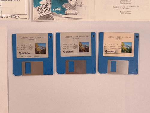 Leisure Suit Larry II MS-DOS Game - 3.5" Floppy Disks - Sierra PC ...