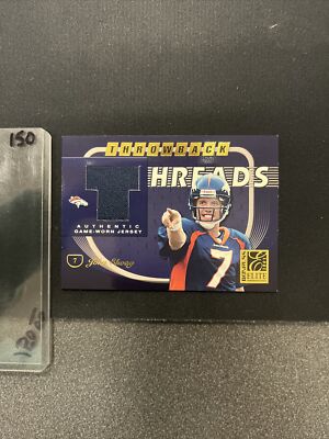 2001 John Elway Griese THROWBACK THREADS Authentic Game Worn JERSEY /50 ...